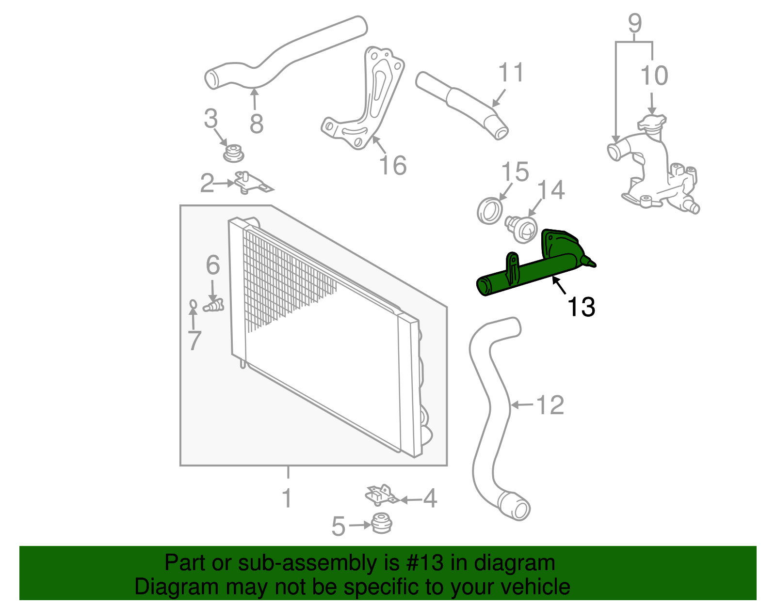 16321-0A040 - Water Inlet Pipe - 2004-2006 Toyota Sienna | Nucar Toyota ...