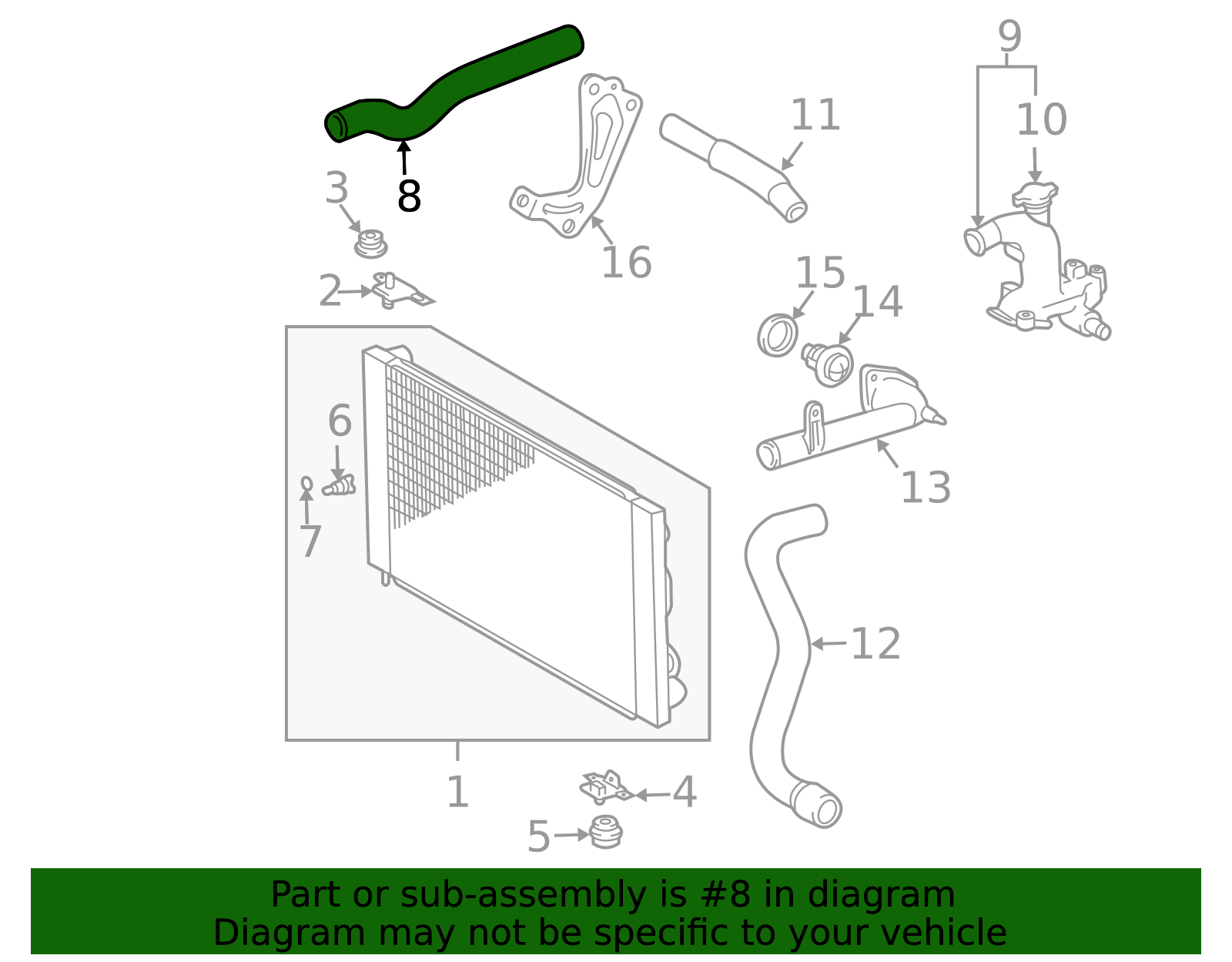 Radiator Hose 16571-AA040 - Dependable OEM Engine Cooling | AutoNation ...