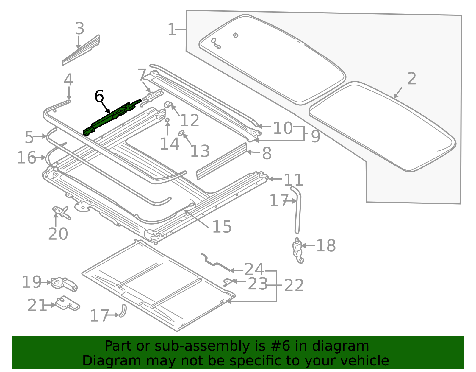8658960 - High-Quality Sunroof Guide Rail for 2005-2014 Volvo XC90 ...