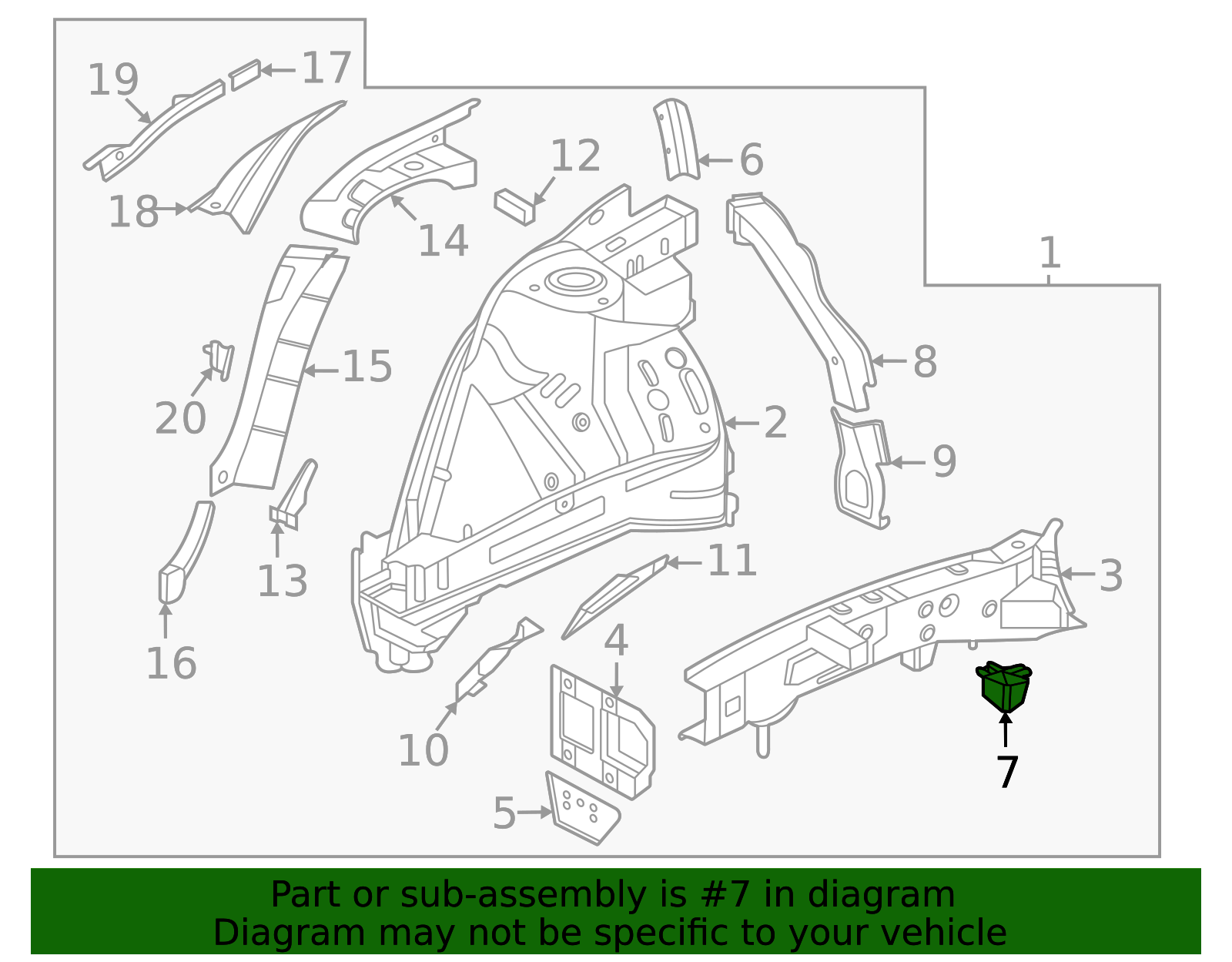 64736-GI000 - High-Quality Rail Reinforced for 2022-2025 Hyundai ...