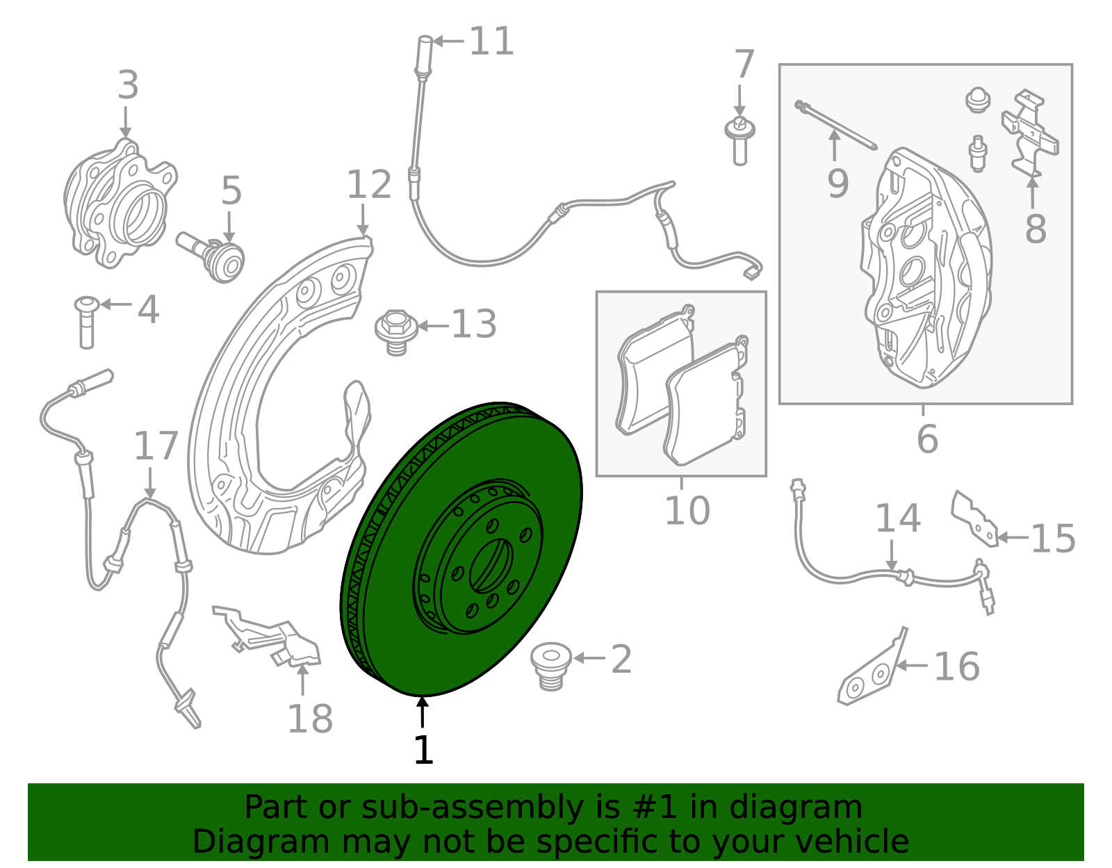 34-10-6-875-284 - Disc Brake Rotor Front Right 2016-2025 BMW ...