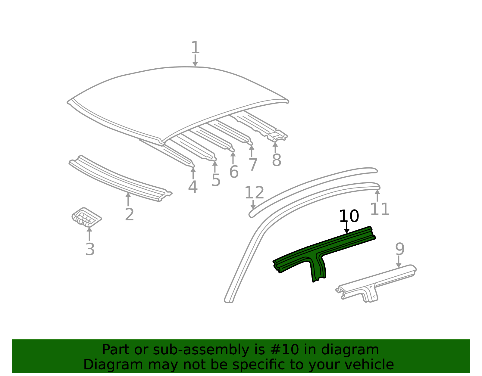 2000-2004 Toyota Avalon Side Rail 61231-AC010 | MotorMotor