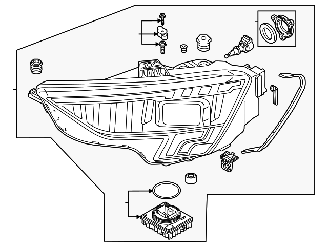 8Y0-941-033-B - Headlamp Assembly 2022-2024 Audi | Audi OEM Parts Guy