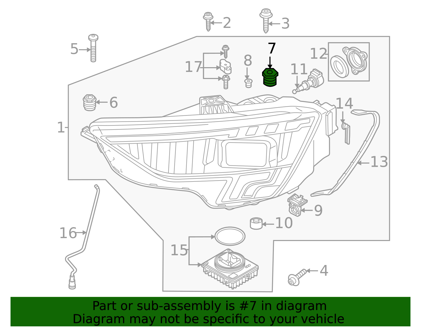 2022-2025 Audi Headlamp Assembly Spacer 4M0-806-305 | OEM Parts Online