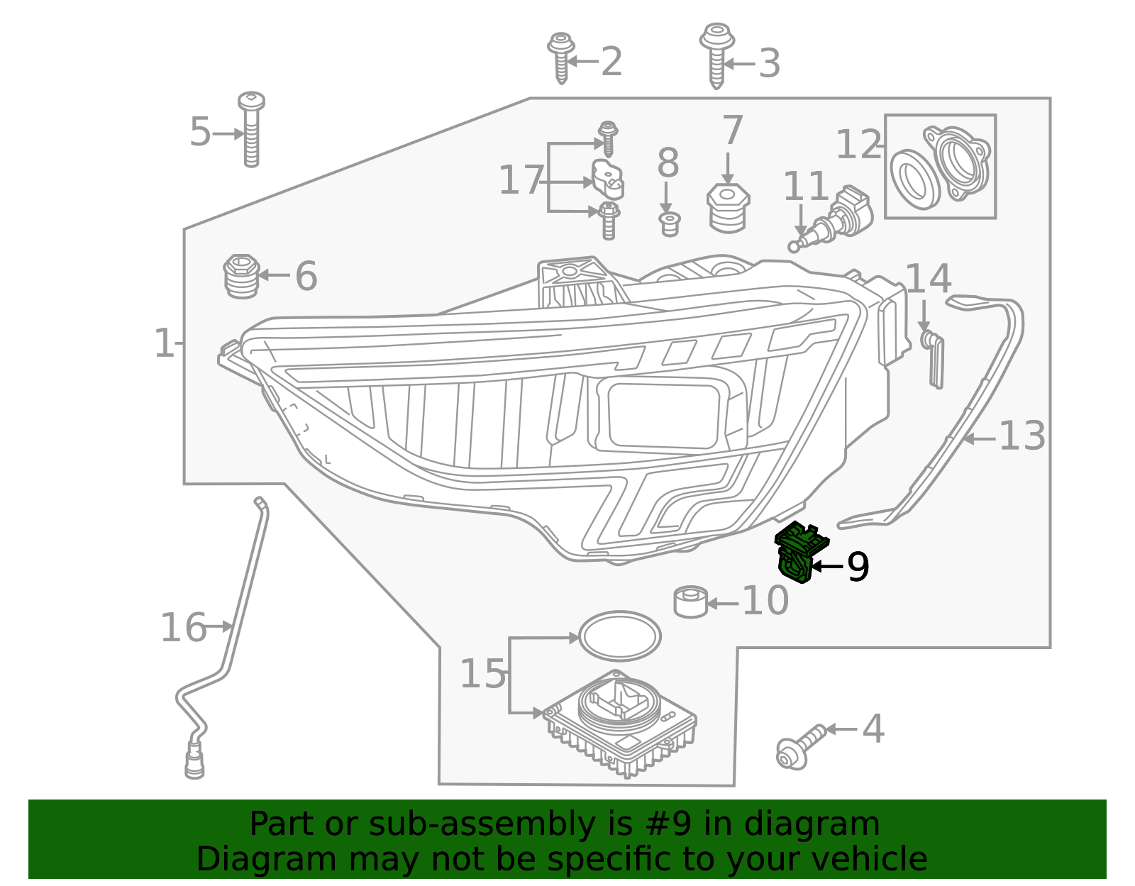 8V0-941-453-A - Headlamp Assembly Bracket 2017-2025 Audi | Audi OEM ...
