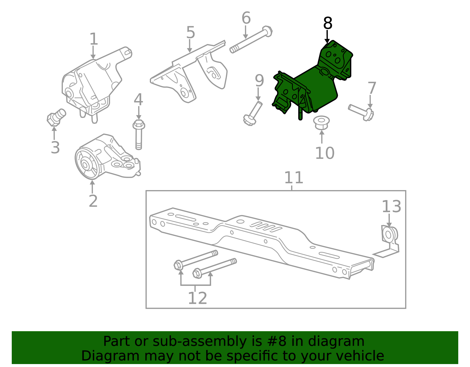 2010-2014 Ford F-150 Trans Mount AL3Z-6068-B | Ford OEM Parts Outlet