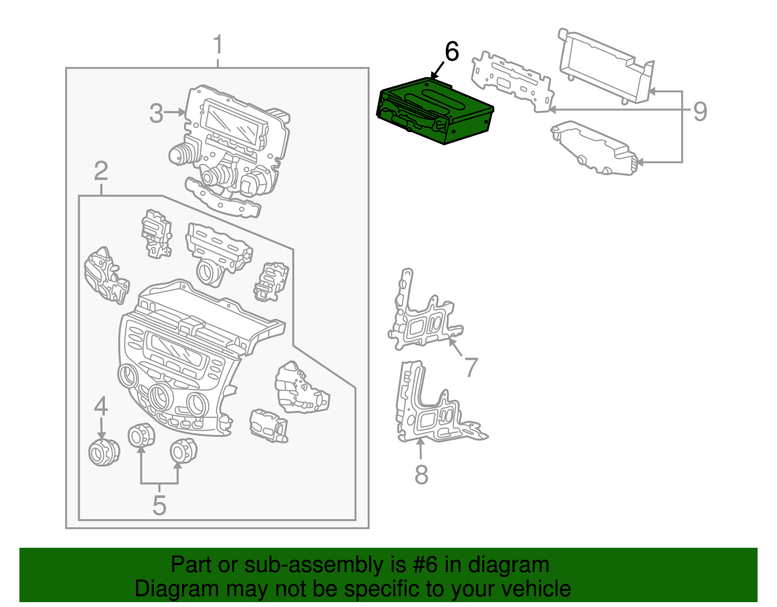 39175-SDN-A02 - 2003-2007 Honda Accord - Head Unit (Alpine) | All ...