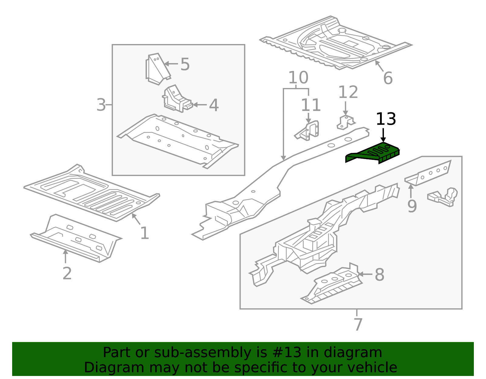 GM Parts | (23242537) - Rear Driver Side Wheelhouse Inner Panel ...