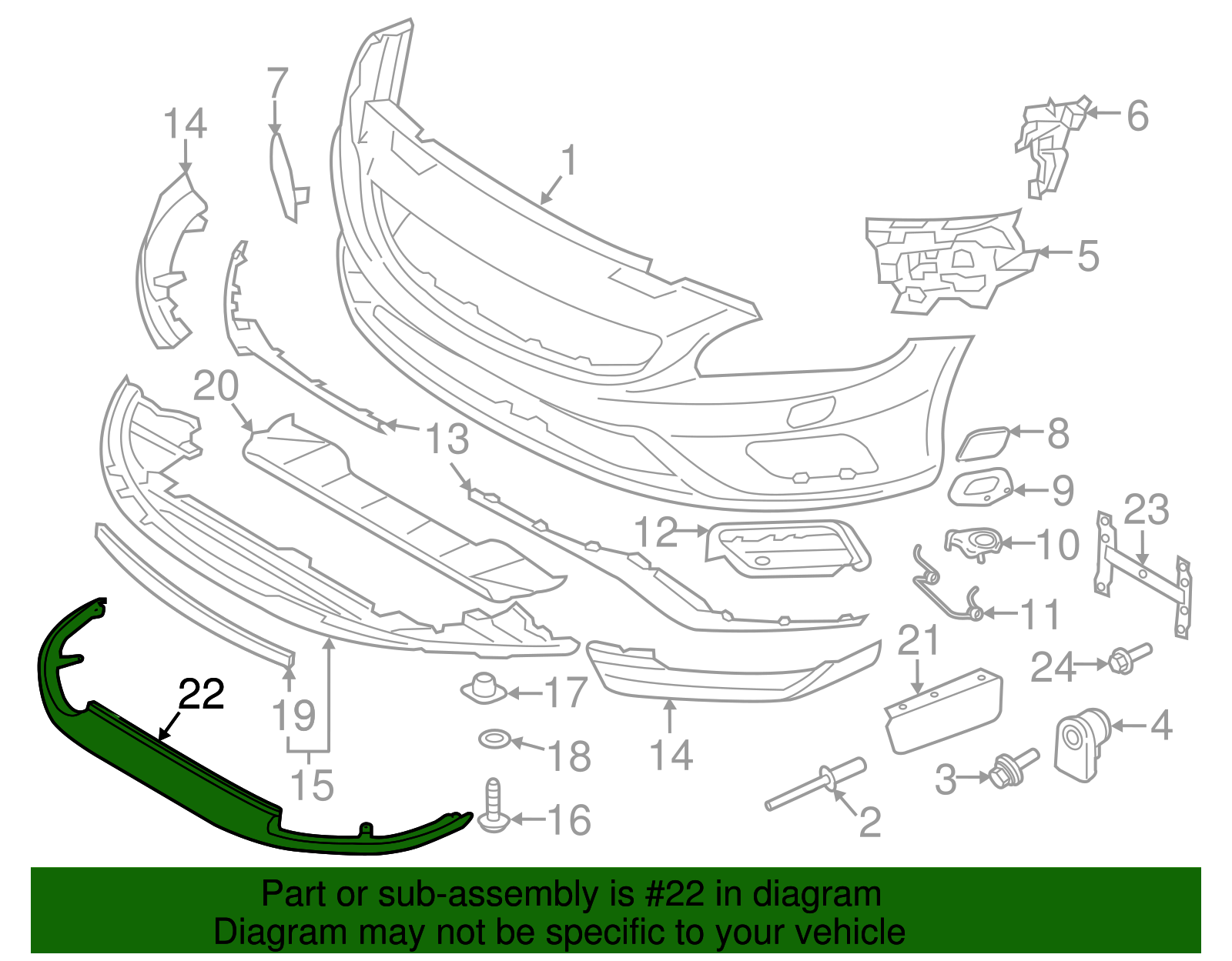 2015-2018 Volvo V60 Front Spoiler 31664468 | Genuine Volvo Replacement ...
