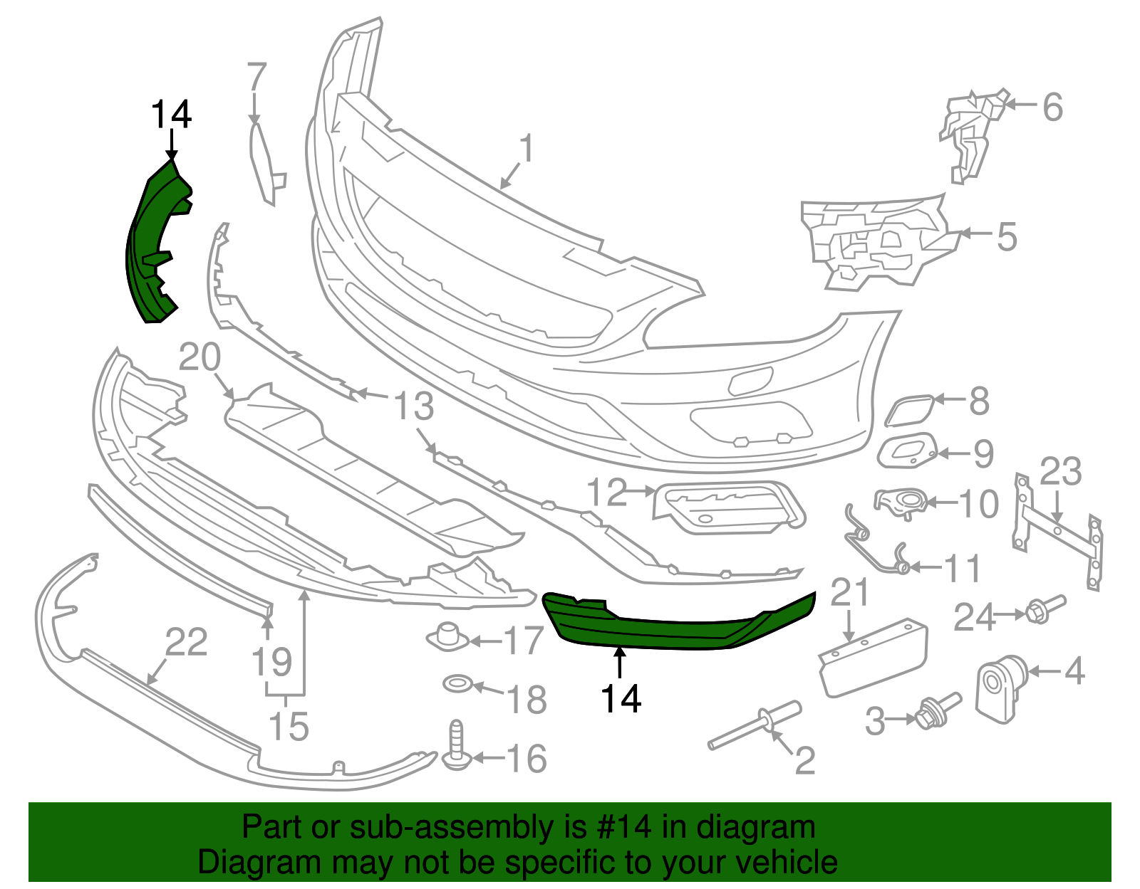 2014-2018 Volvo Spoiler 39834753 | TascaParts.com