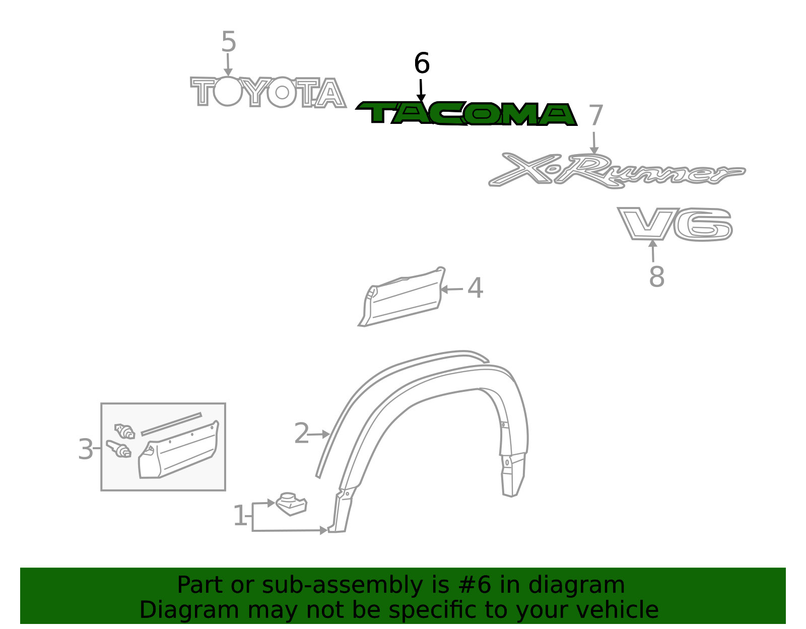 Genuine Official Toyota Nameplate part# 75427-04020-J0 for 2005-2011 ...