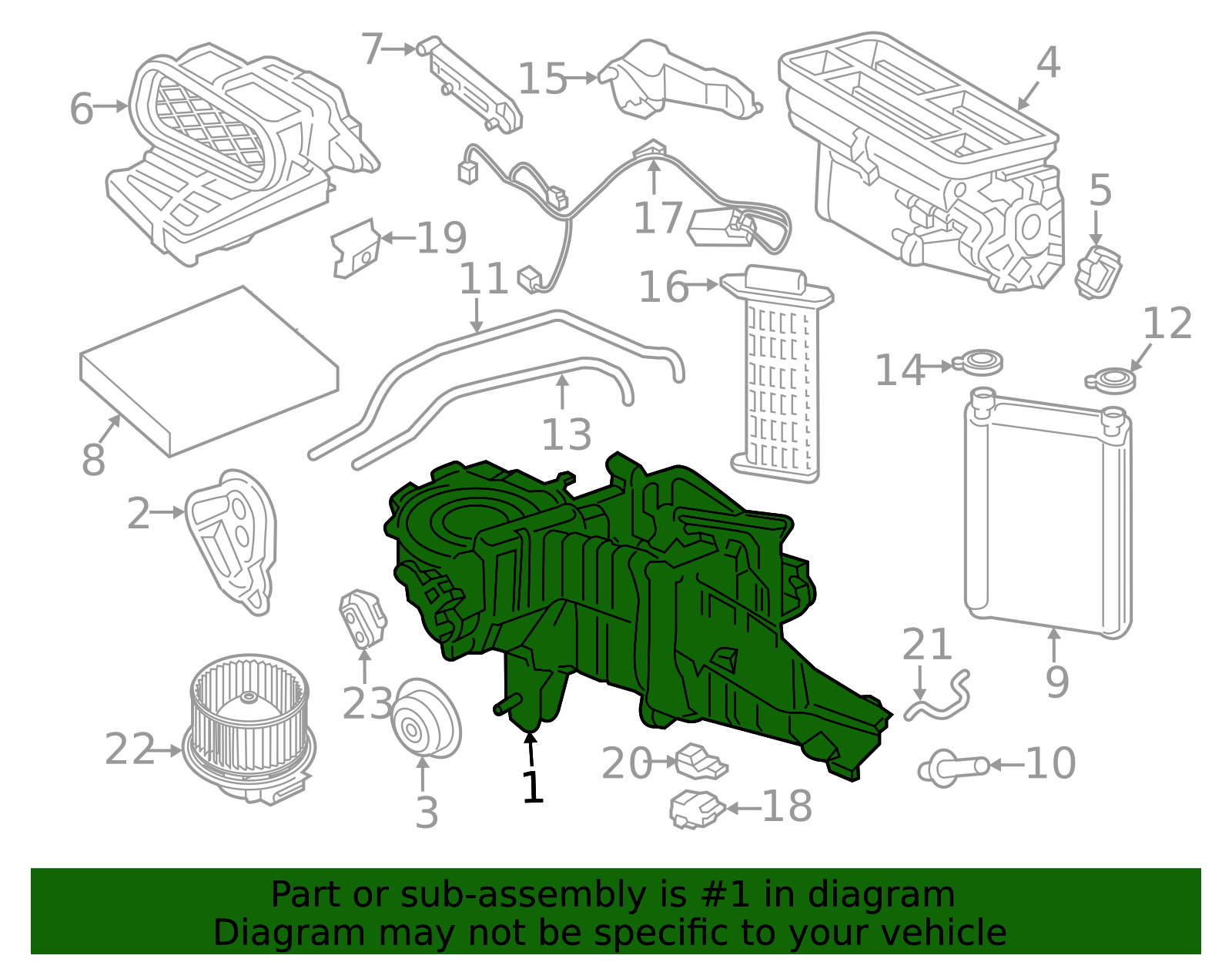 Genuine OEM Ford Part - Evaporator Assembly HC3Z-19850-K | Genuine OEM ...