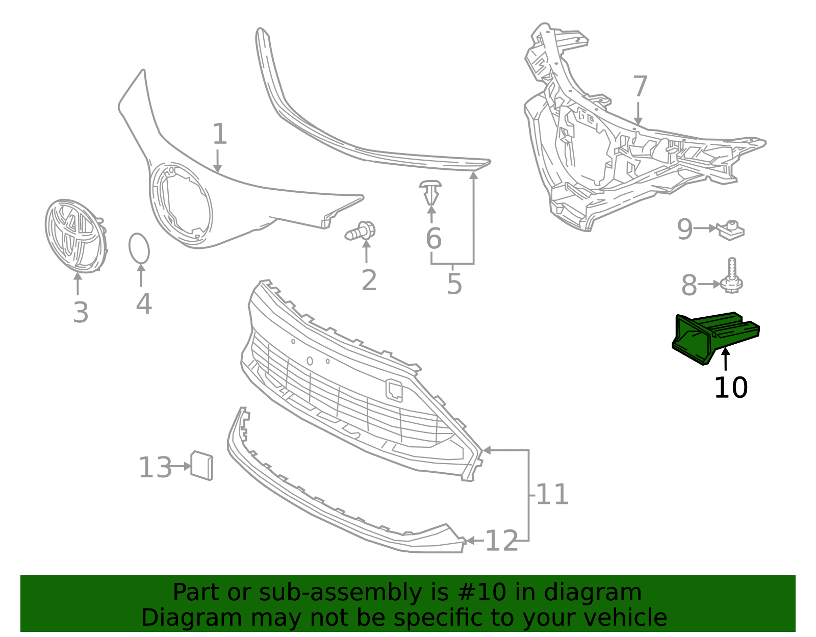 2018-2022 Toyota C-HR 2018-2022 Toyota C-HR - Mount Frame Retainer ...