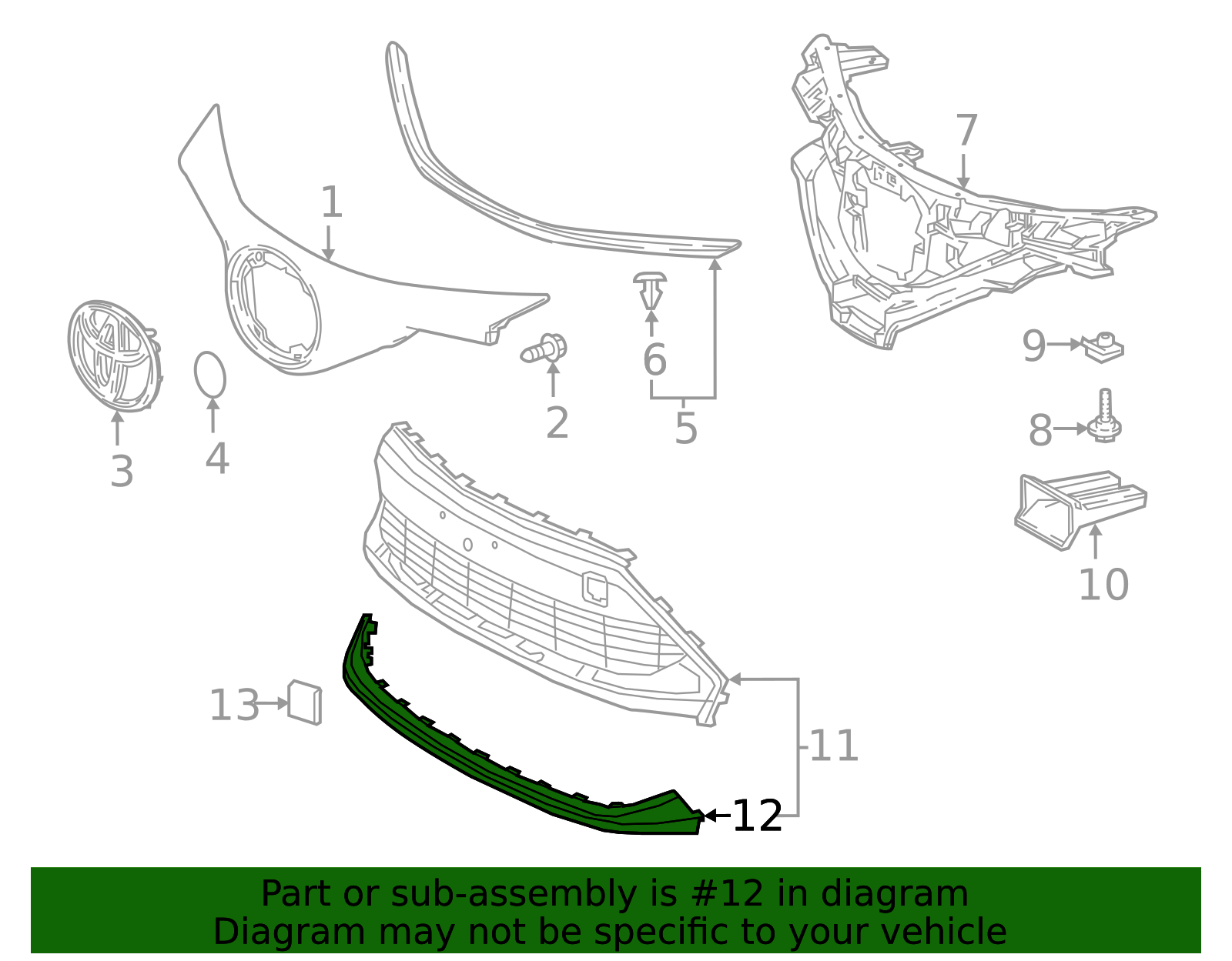52112-10070-G0 - 2022 Toyota C-HR - Lower Extension | Conicelli Toyota