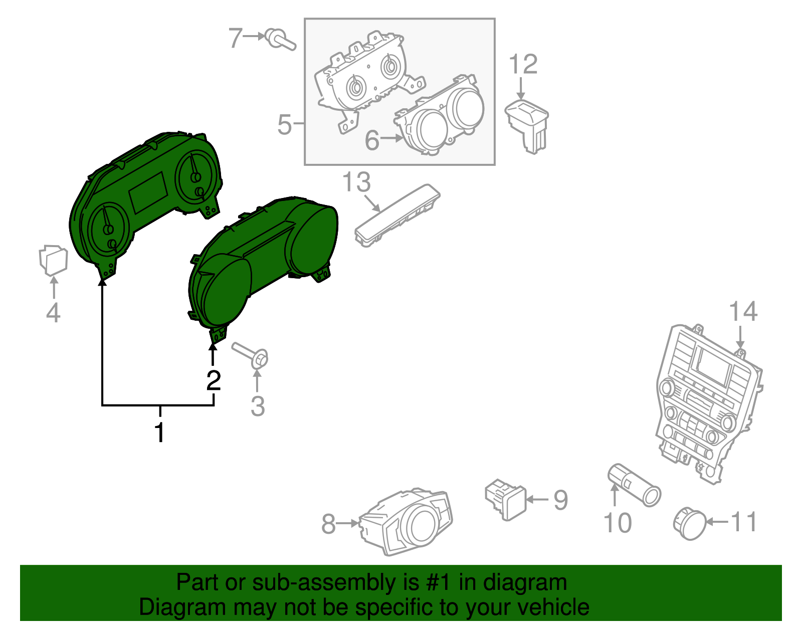 KR3Z-10849-JL - Cluster Assembly 2019-2023 Ford Mustang | Big 3 Auto Parts
