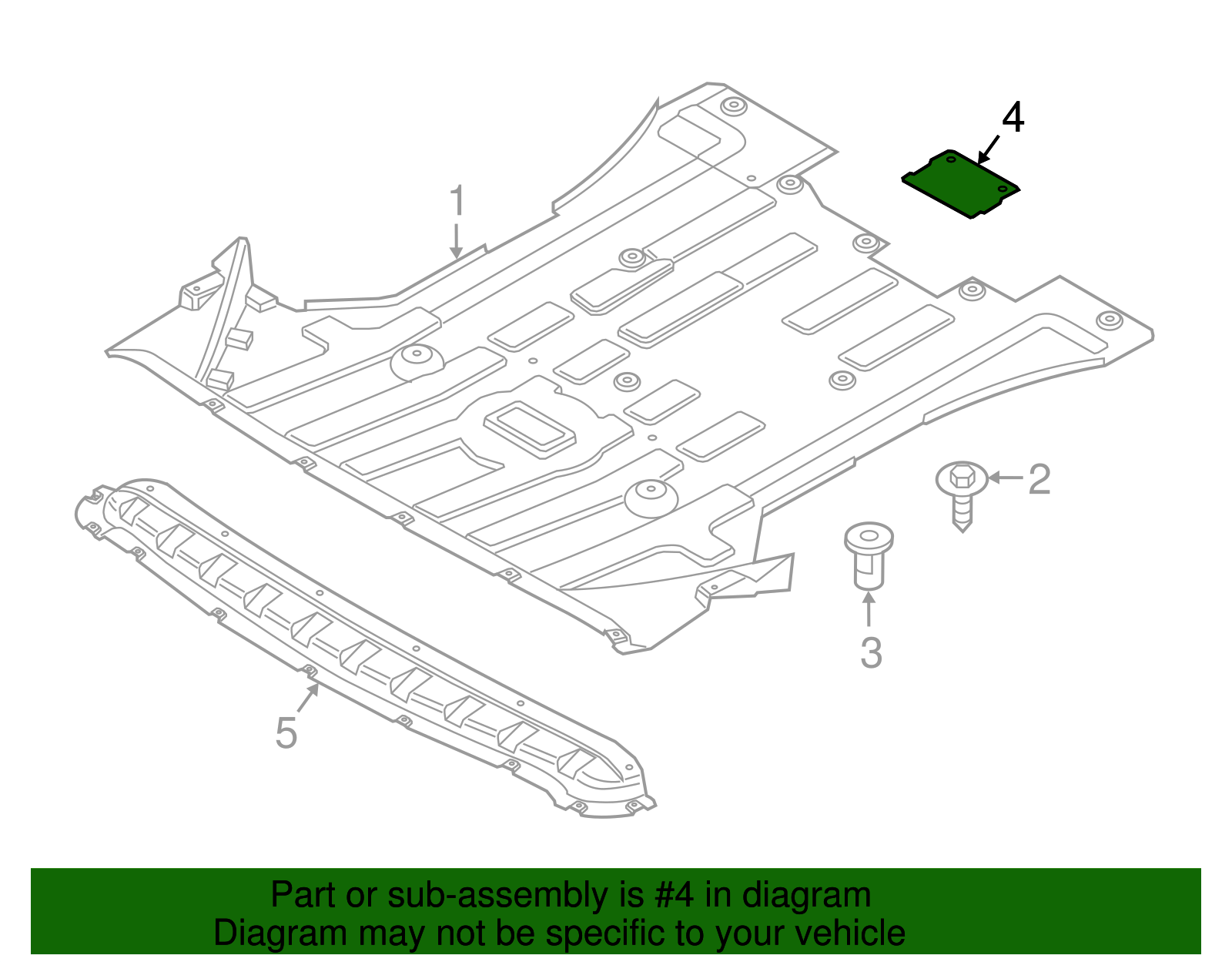 51757261712 - 2011-2017 BMW X3 Under Cover Rear Cover (51-75-7-261-712 ...