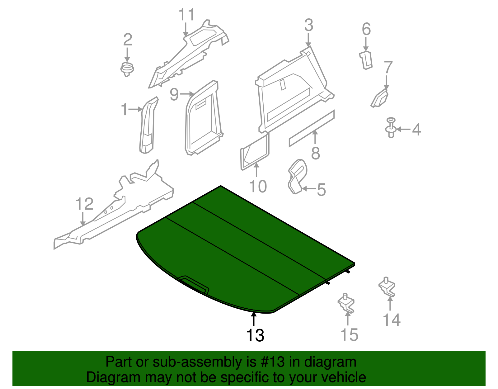 51479133316 - 2008-2014 BMW X6 Luggage Cover (51-47-9-133-316) | BMW of ...