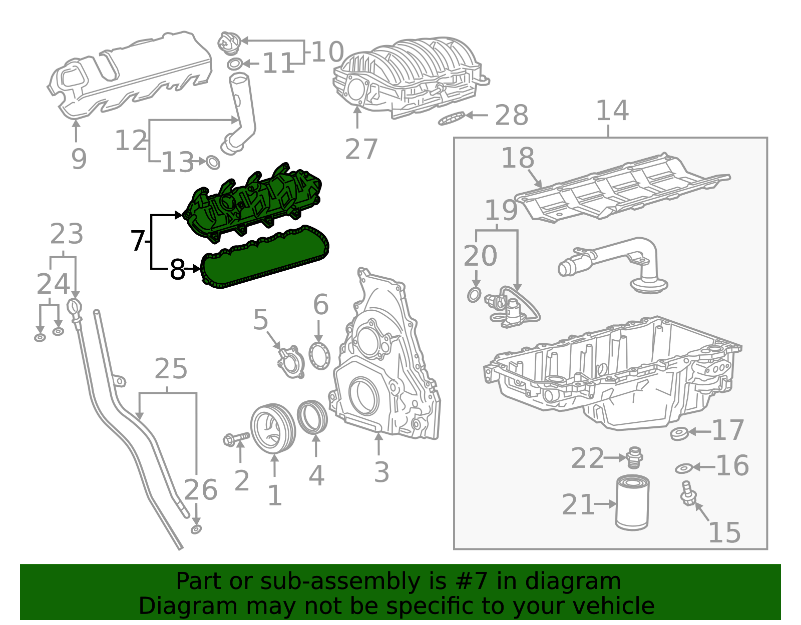 2021-2025 GM Driver Side Valve Rocker Arm Cover 12708191 | Courtesy Parts