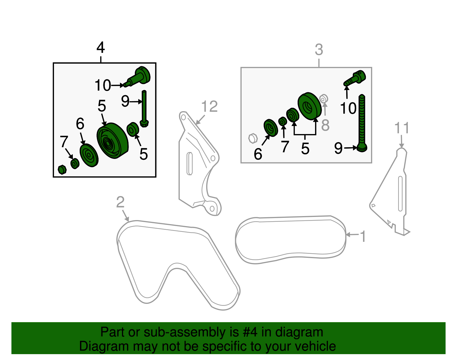 2001-2007 Nissan Idler Pulley 11925-AL50B | Bill Kay Nissan Parts