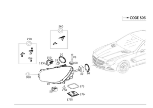 2013-2020 Mercedes-Benz Daytime Running Lamp 099-906-80-01 | Mid ...