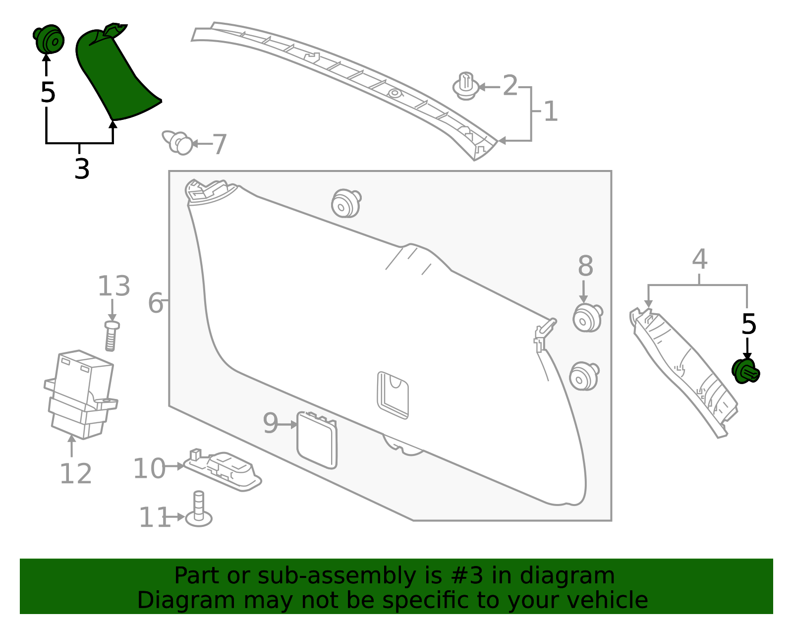 84435-TG7-A00ZA - Side Gate Trim 2016-2022 Honda Pilot | Honda Parts Online