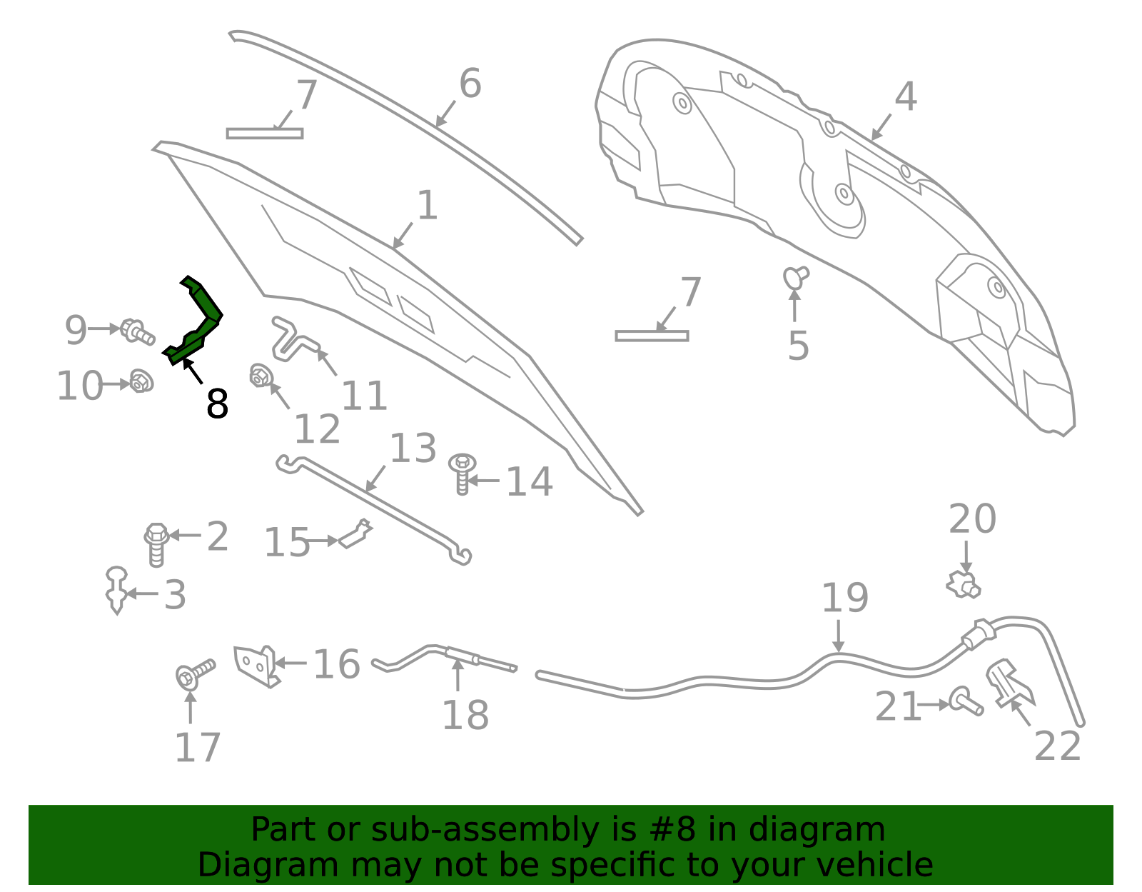 2020-2025 Ford Hinge LB5Z-16797-A | QuirkParts