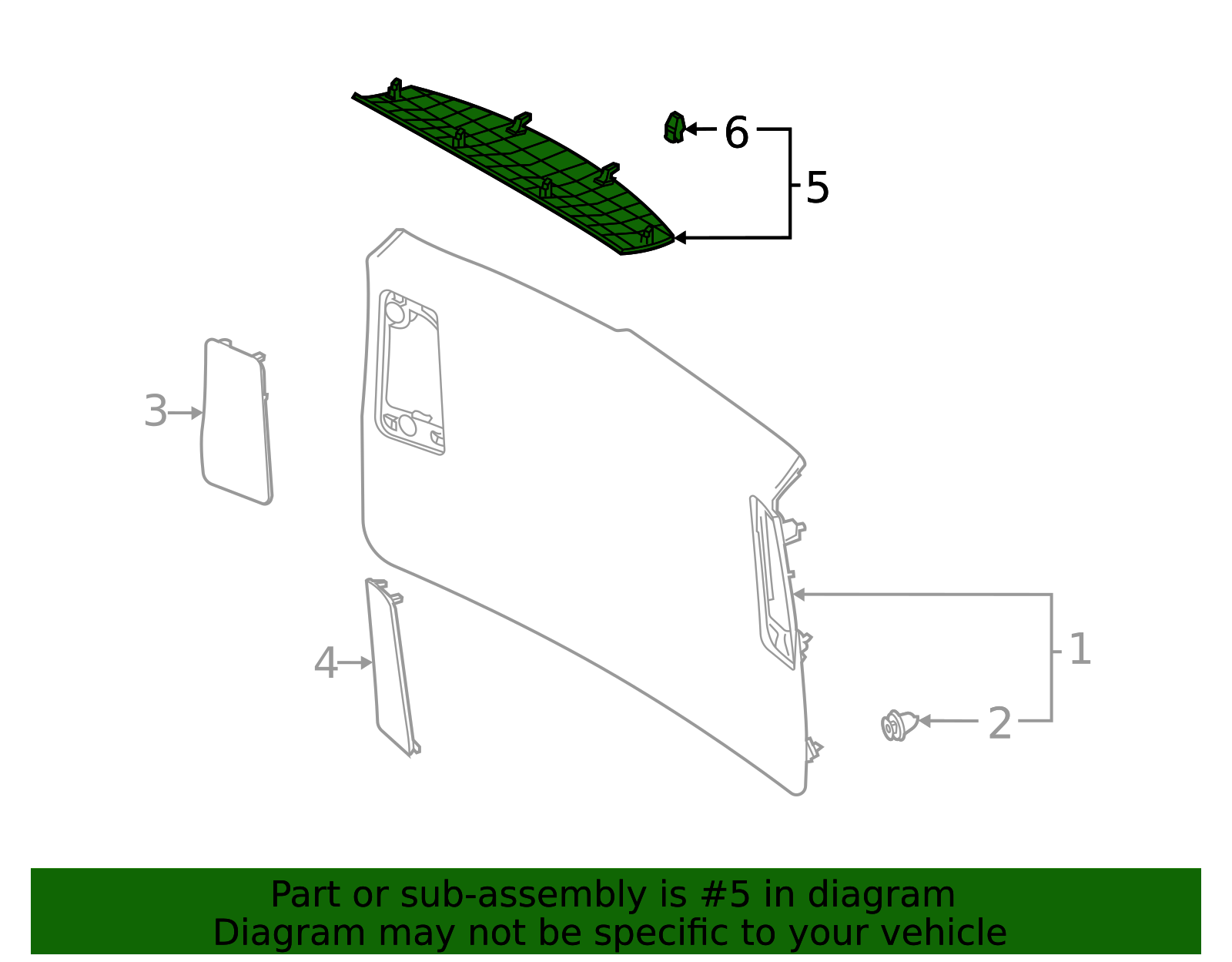 Upper Gate Trim 64783-0E070-C0 | Lithia Toyota Parts