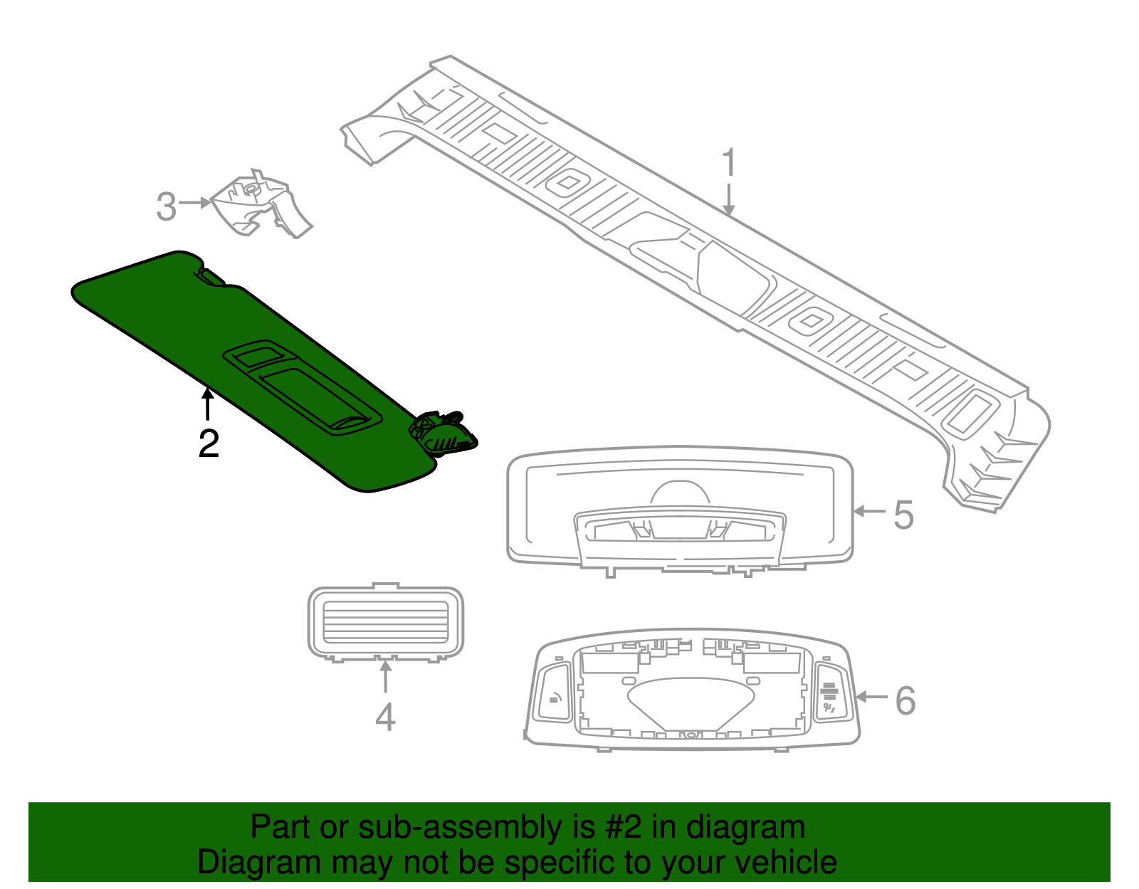 2015-2021 BMW Sun-Visor 51-16-7-425-434 | BMW OEM Parts