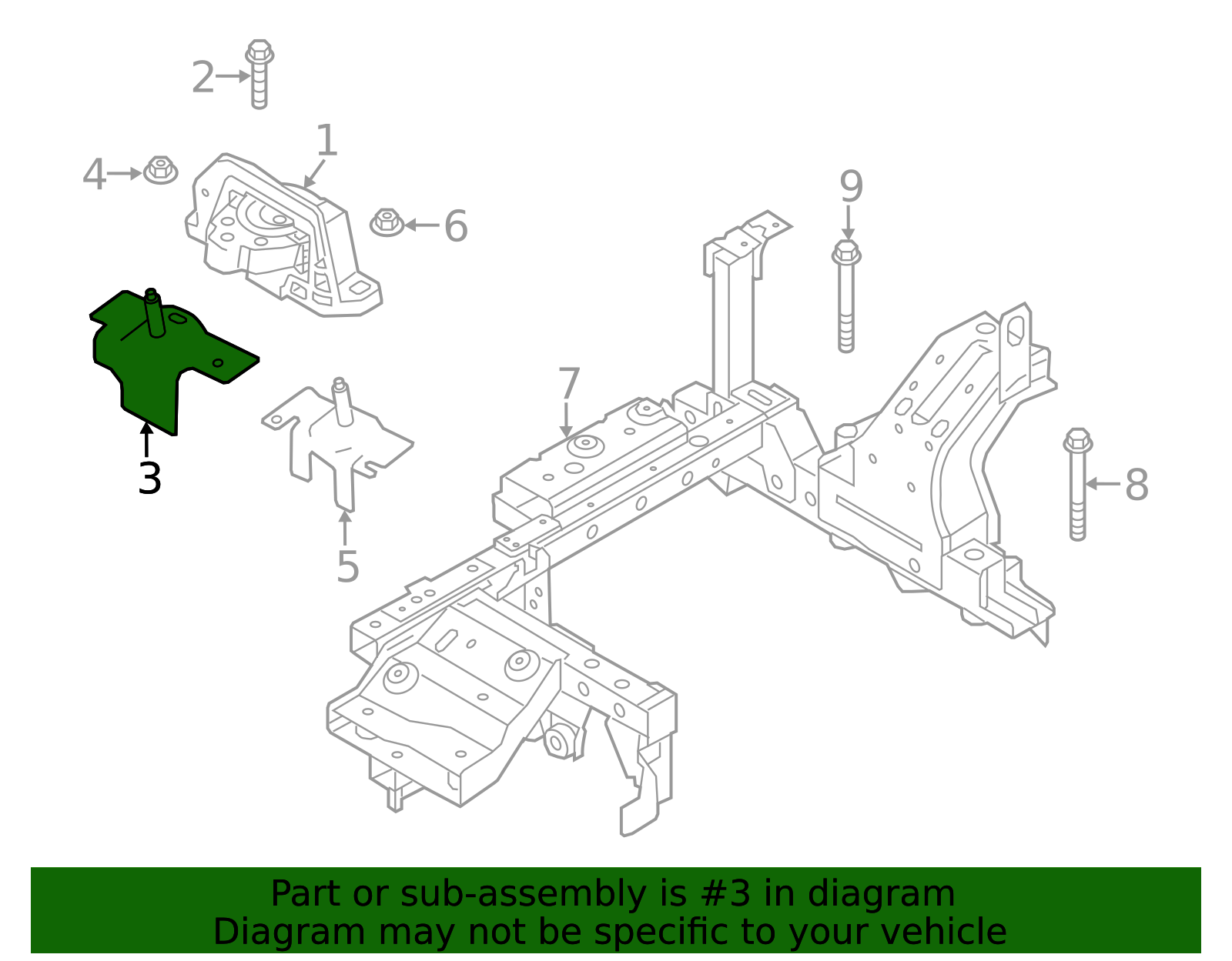 CV6Z-6031-A - 2012-2018 Ford Focus - Engine Mount Bracket | Dealer Auto ...