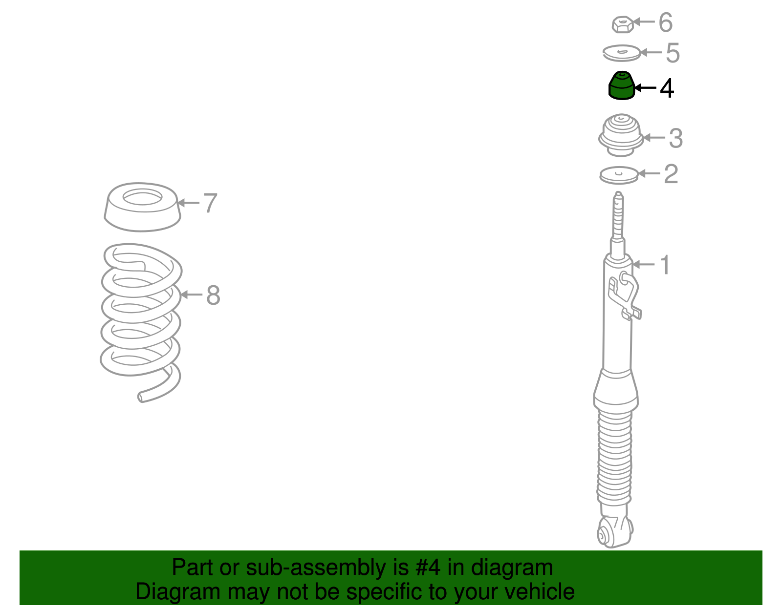 201-326-18-68 - Shock Grommet 1990-2003 Mercedes-Benz | Mercedes-Benz ...