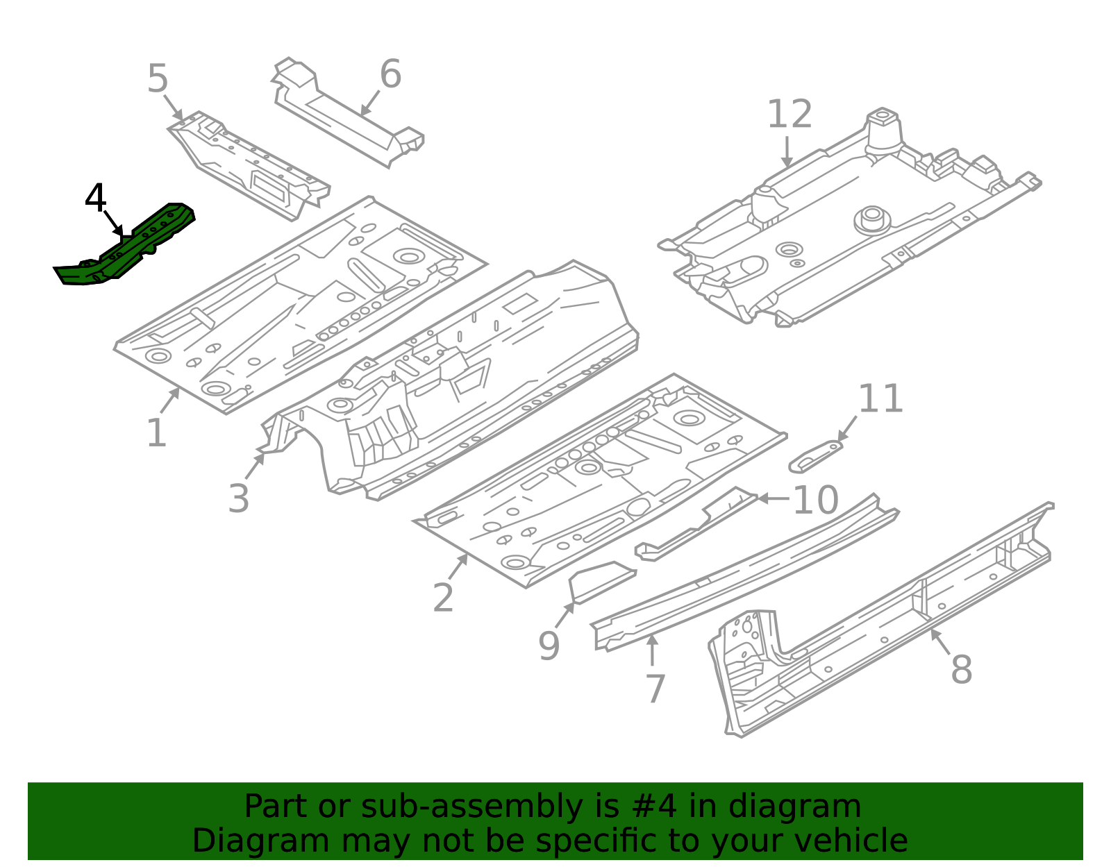 2013-2025 Mazda CX-5 | Floor Reinforced | KD53-53-60YB | Mazda Online Parts