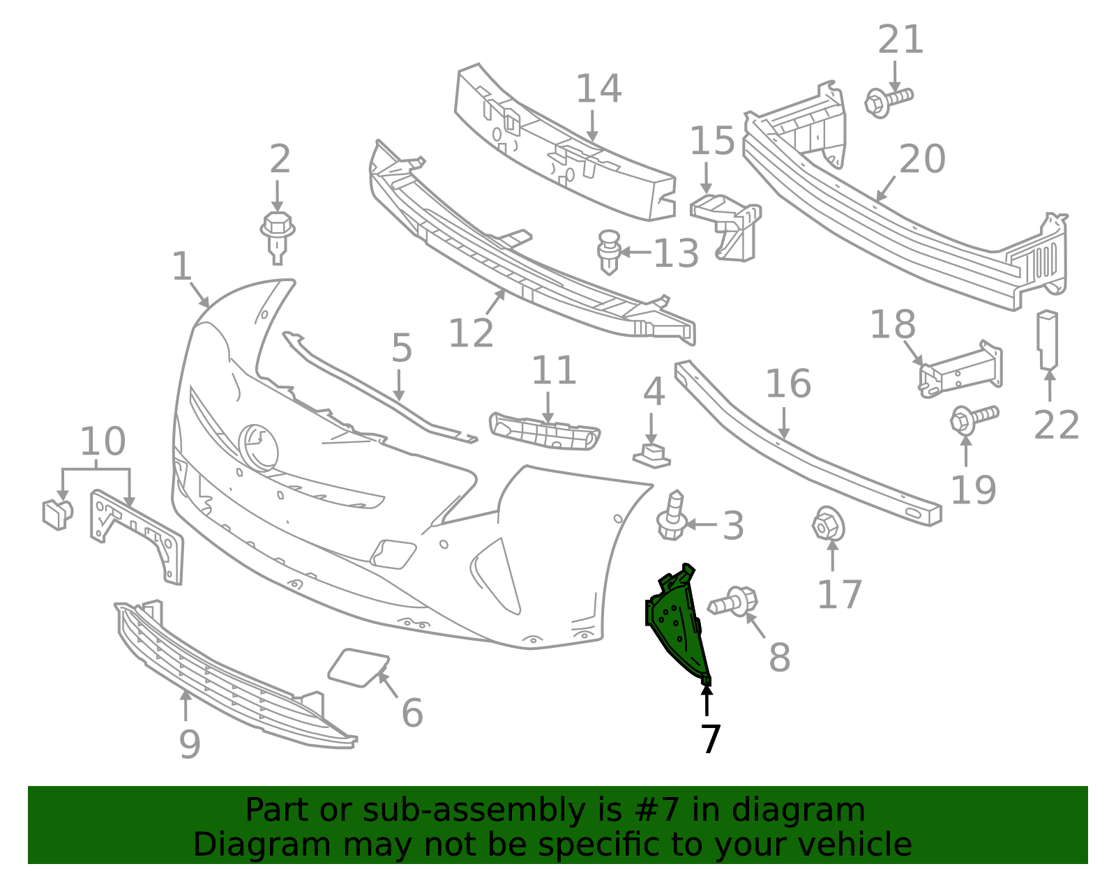 Genuine Official Toyota Bumper Filler part# 52112-47060 for 2016-2018 ...