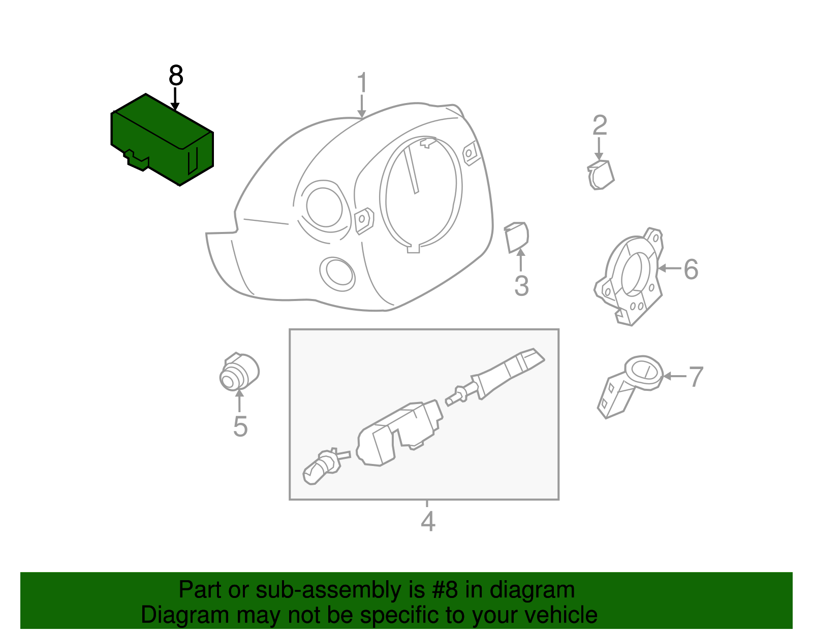 DHGMM-1NC1A - Steering Lock 2008-2013 Infiniti | Infiniti Wholesale Direct