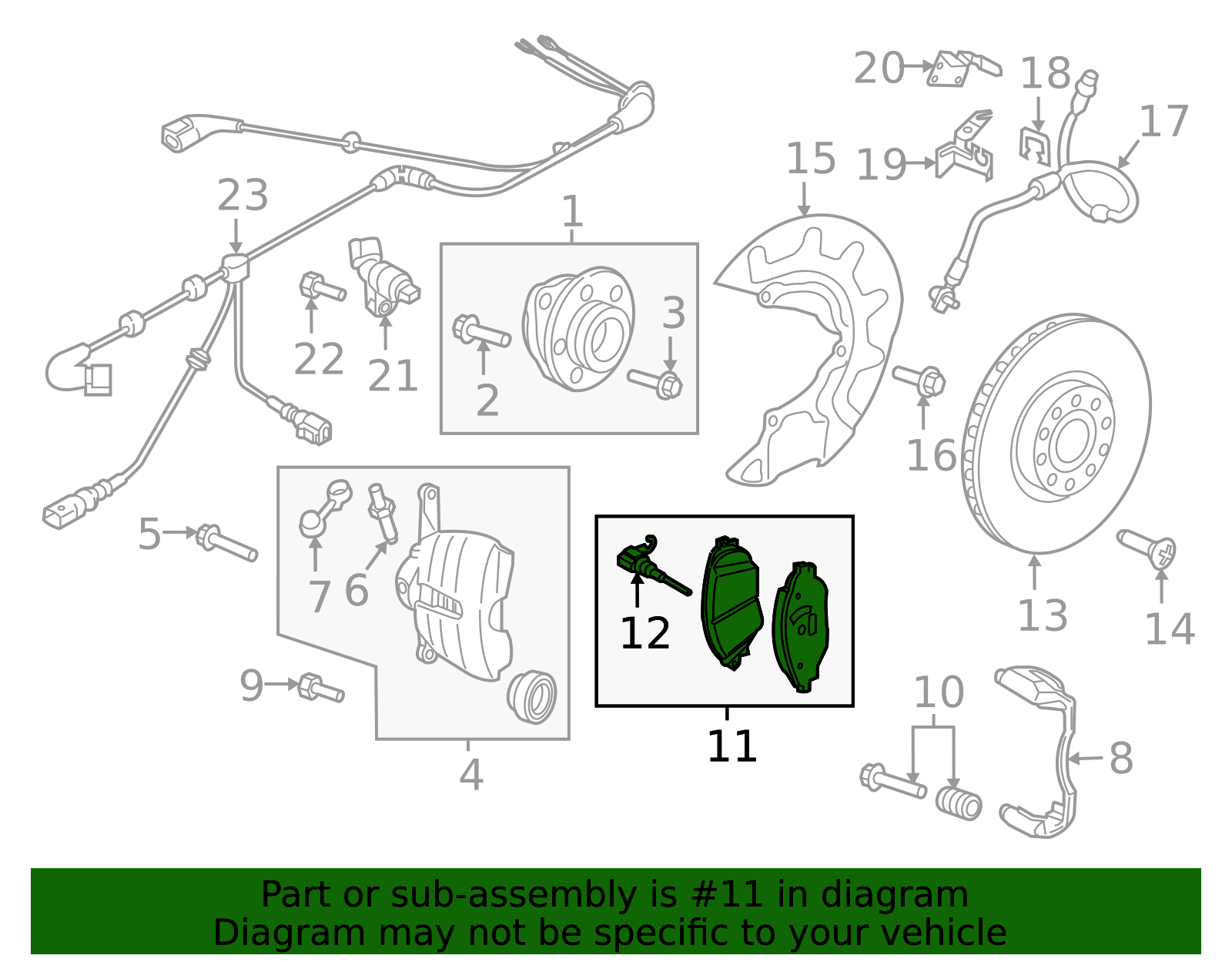 2015-2023 Volkswagen Brake Lining Front 5Q0-698-151-K | OEM Parts Online