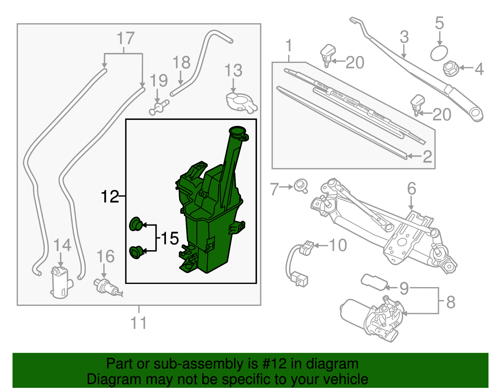 2017-2019 Kia Sportage Reservoir 98620 D9100 | OEM Parts Online