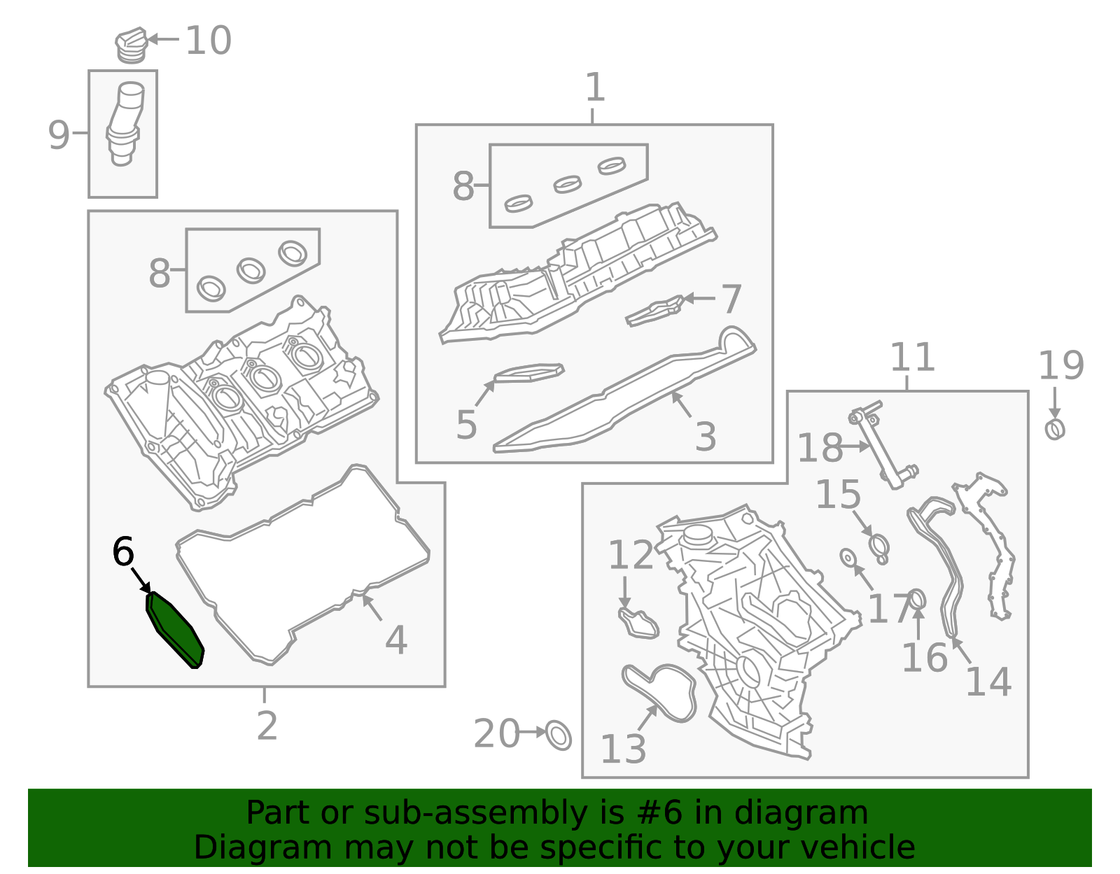 2018-2025 Ford | Valve Cover Gasket | JT4Z-6584-B | Walls' Ford Parts