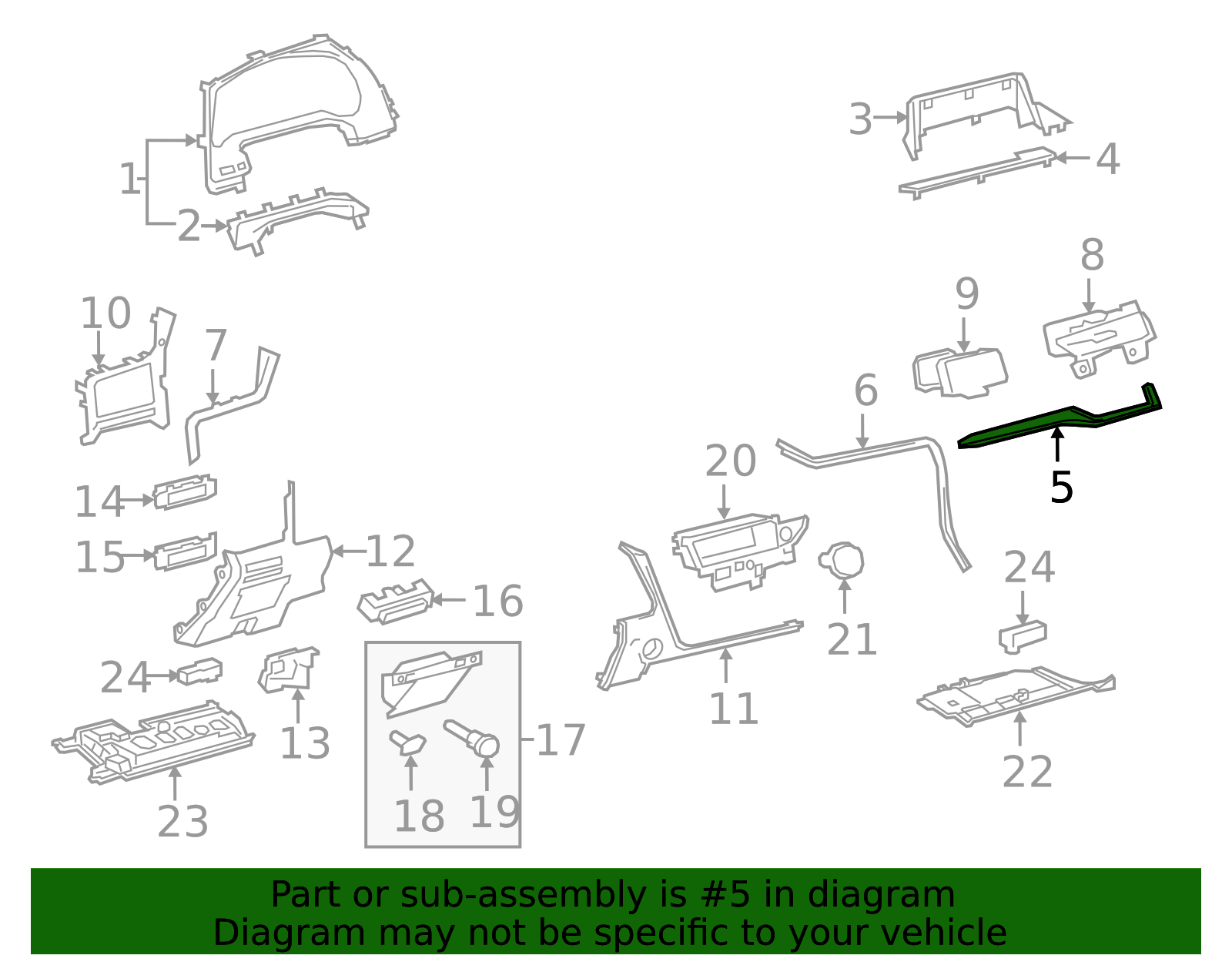 55472-0E080 - High-Quality Instrument Panel Molding for 2016-2022 Lexus ...