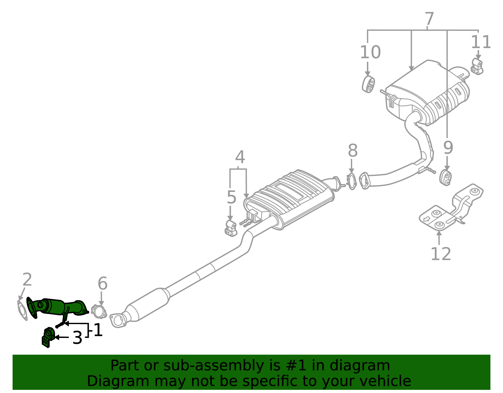 2021-2025 Kia Sorento Exhaust Intermediate Pipe 28610-R5400 ...