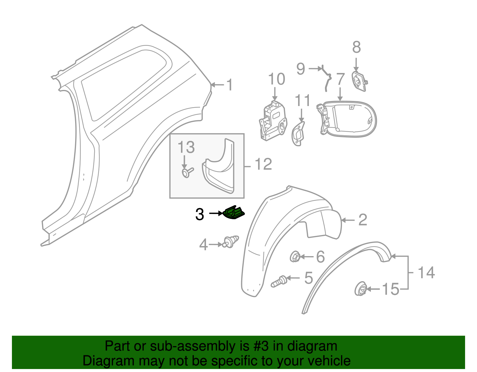 30698668 - Fender Liner Retainer Clip 2008-2013 Volvo C30 | OEM Euro Parts