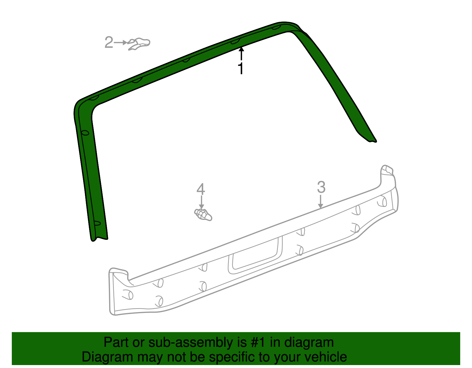 1998-2007 Toyota Land Cruiser Upper Trim 67939-60070-A0 | Toyota Parts ...