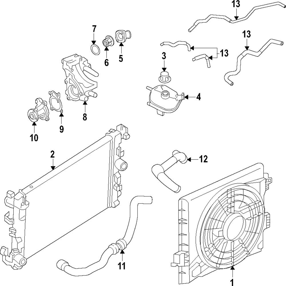2018-2025 Nissan Engine Coolant Hose 14056-5RF1B | Bill Kay Nissan Parts