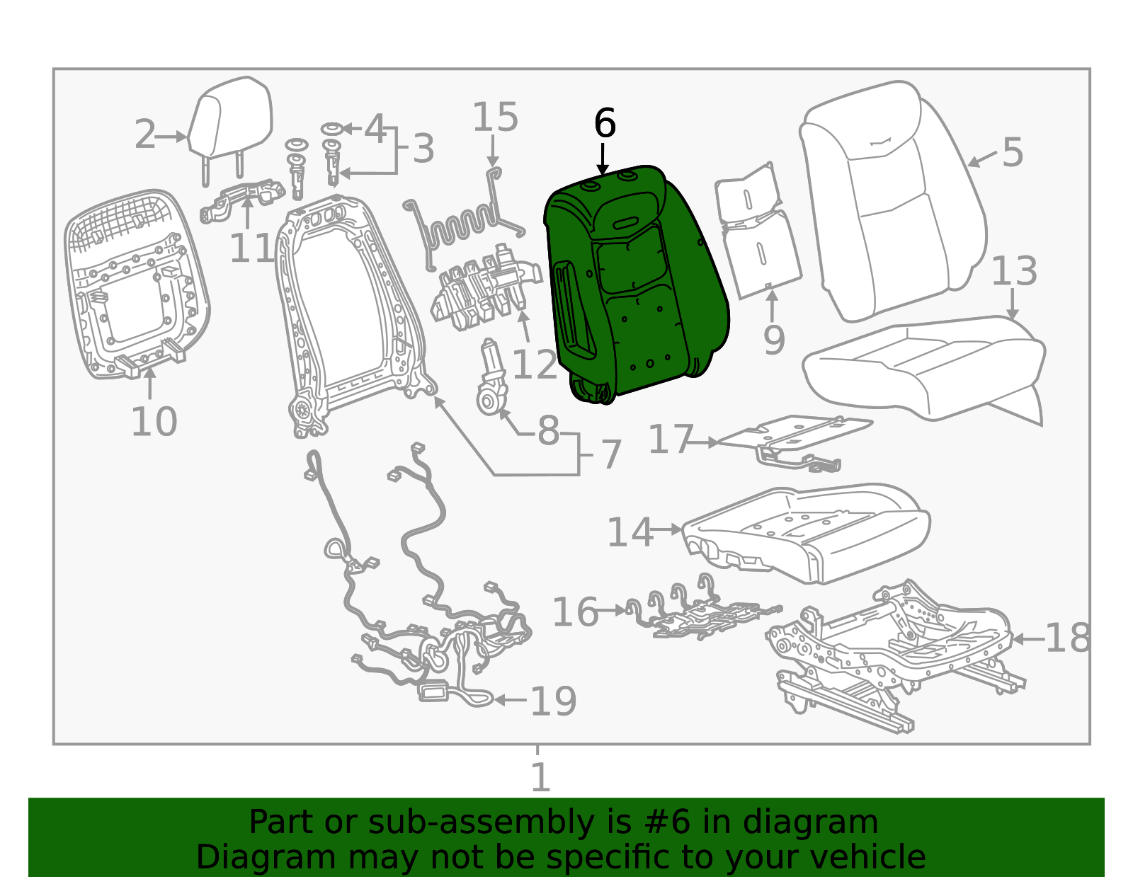 84718409 - High-Quality Seat Back Pad for 2020-2025 Cadillac XT5 ...