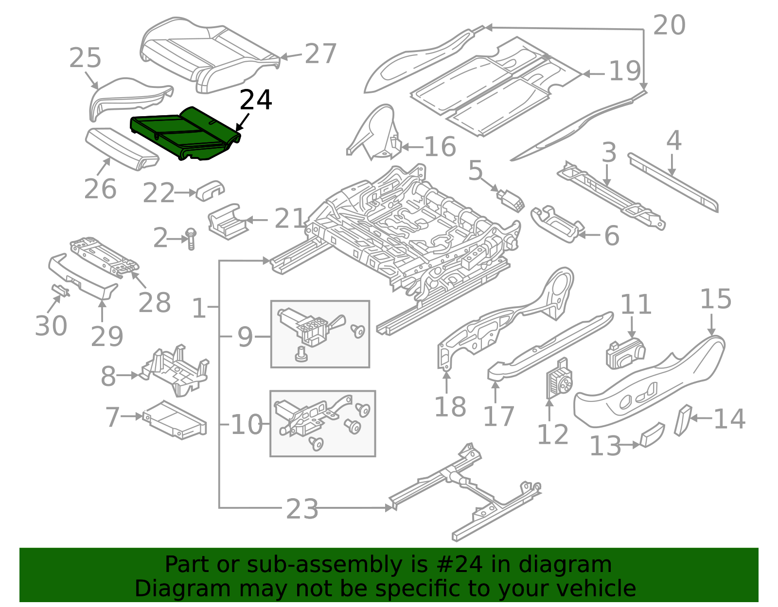 4K0-881-361-C - Seat Cushion Pad 2020-2025 Audi | Audi OEM Parts Guy
