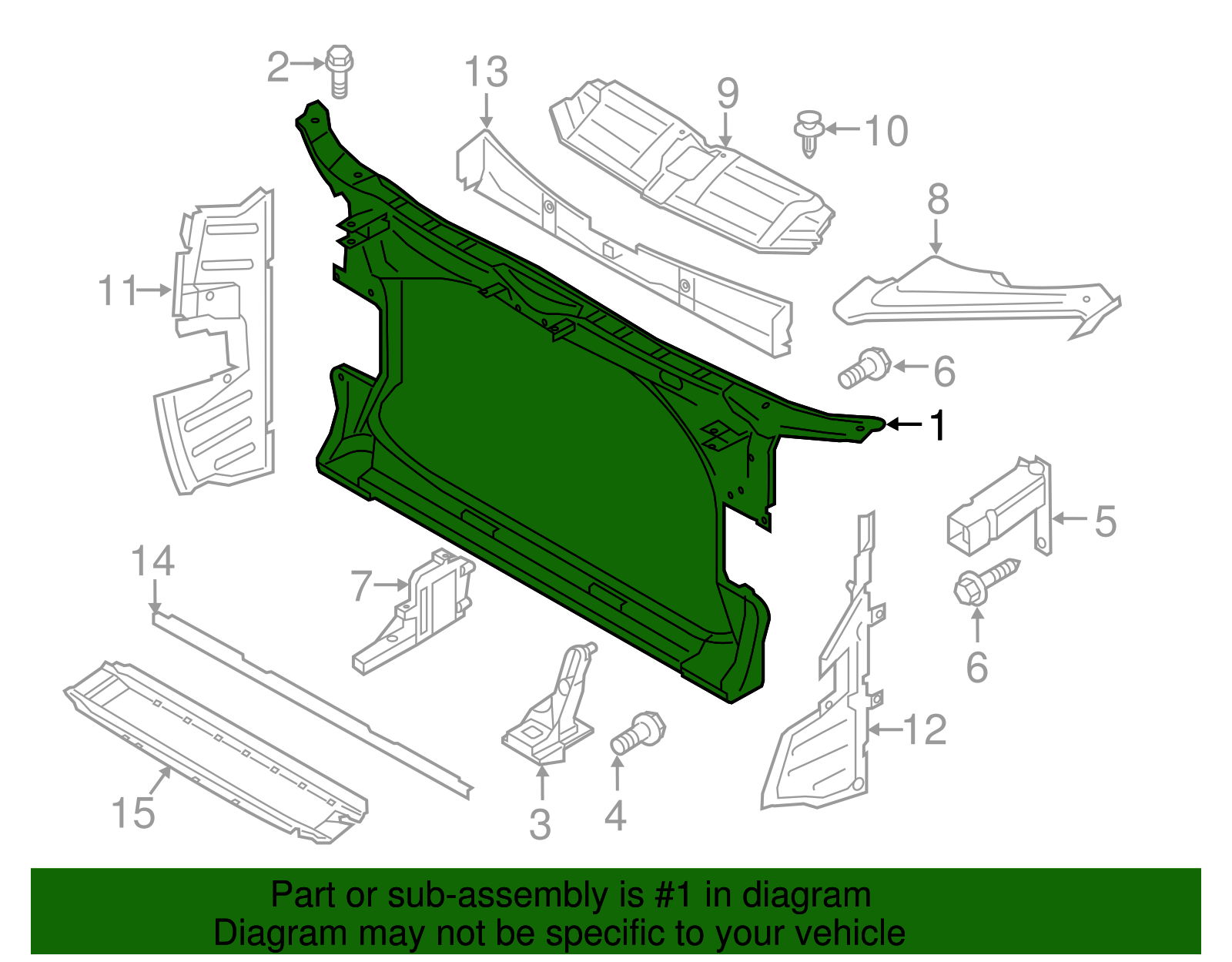4G0-805-594-A - Radiator Support 2013-2018 Audi | Audi OEM Parts Guy