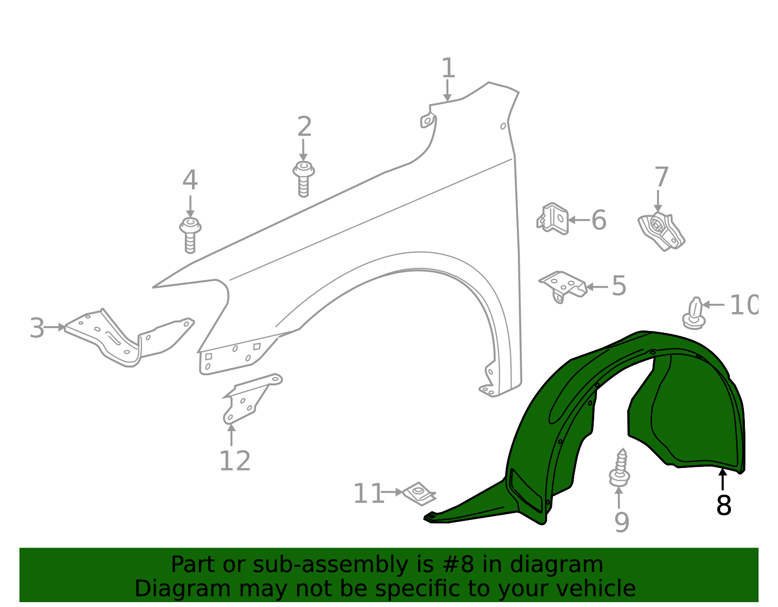 2020-2022 Volkswagen Passat Fender Liner 561-805-911-F-9B9 | OEM Parts ...
