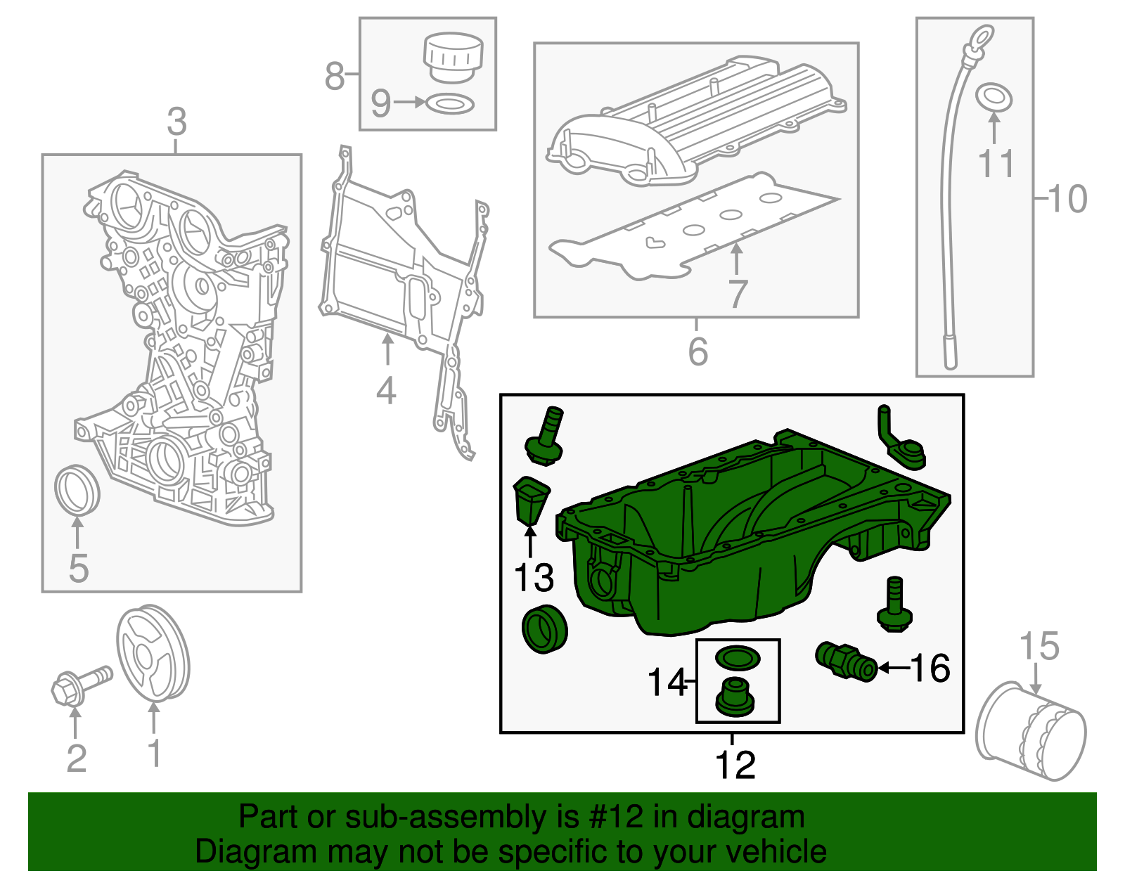 2011-2016 GM Engine Oil Pan 55573108 | Capital Chevy Parts