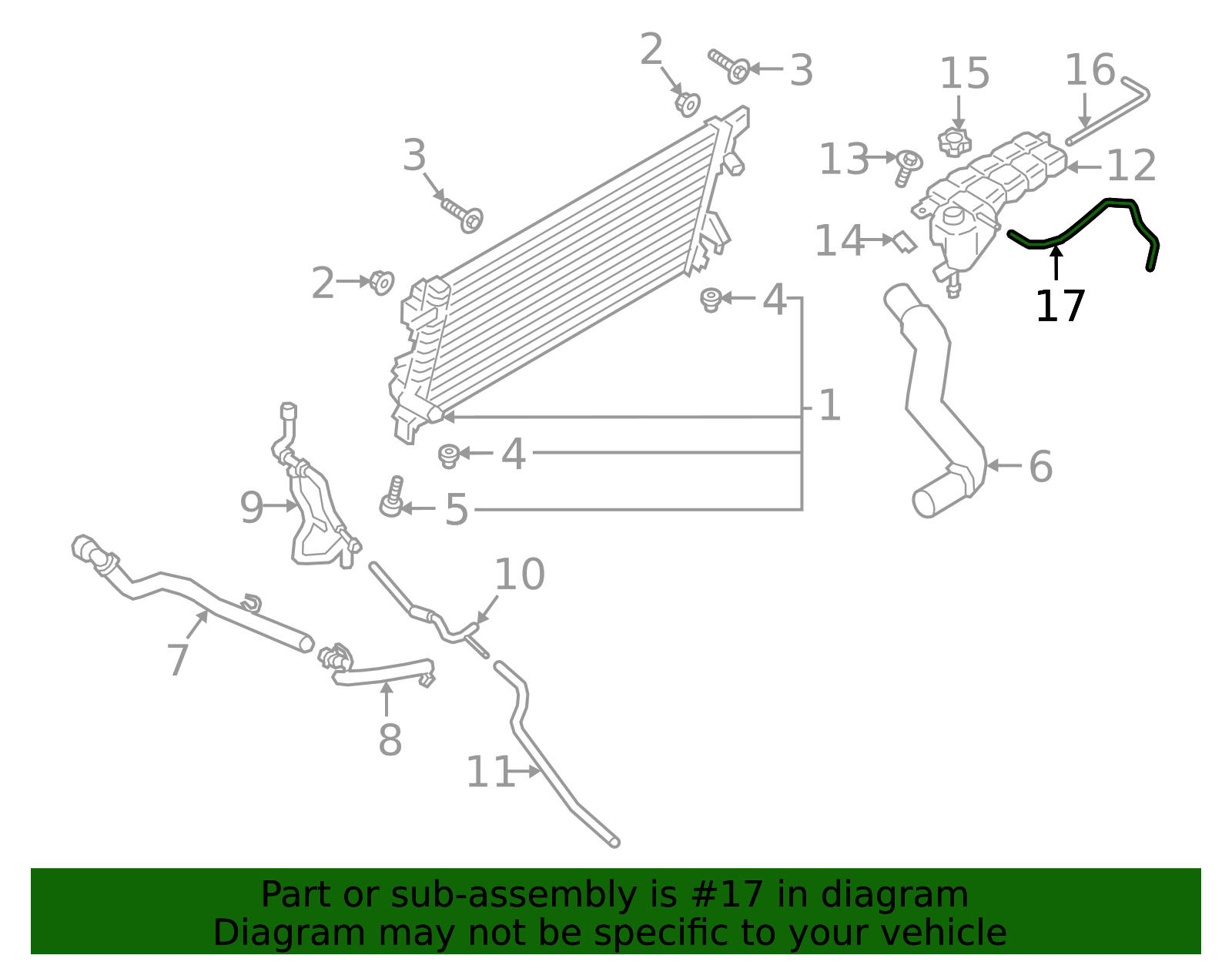 Engine Coolant Overflow Hose | JL3Z-8A365-A | Walls' Ford Parts