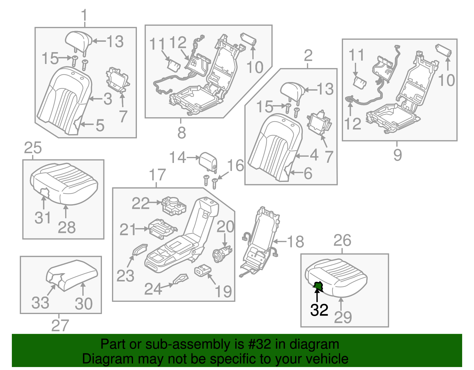 89100-D2FB3-NNI - 2018-2019 Genesis G90 - Cushion Assembly | Hyundai ...