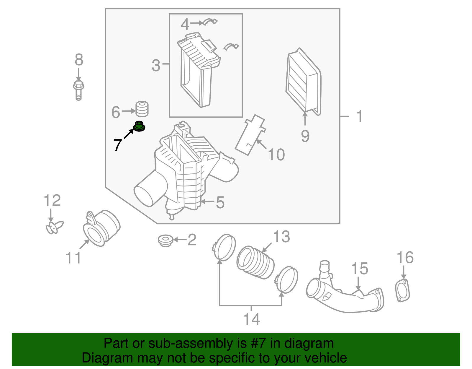2009-2024 Nissan GT-R Air Cleaner Body Retainer 16557-JF00A | Scott ...