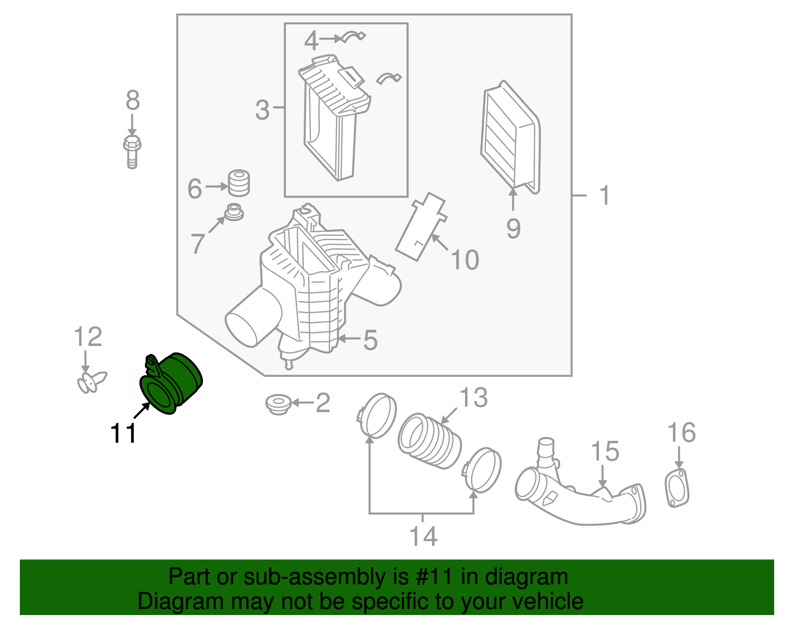 16554-JF00A - Intake Duct 2009-2024 Nissan GT-R | Sullivan Brothers Nissan